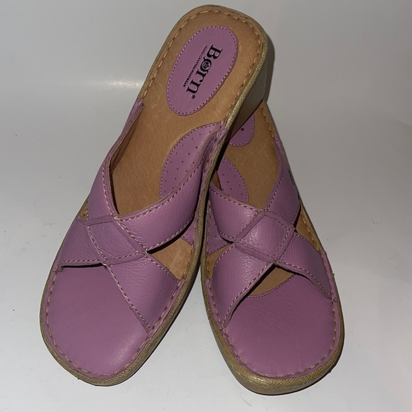 Born | Shoes | Born Wedge Heel Leather Sandals Size | Poshmark